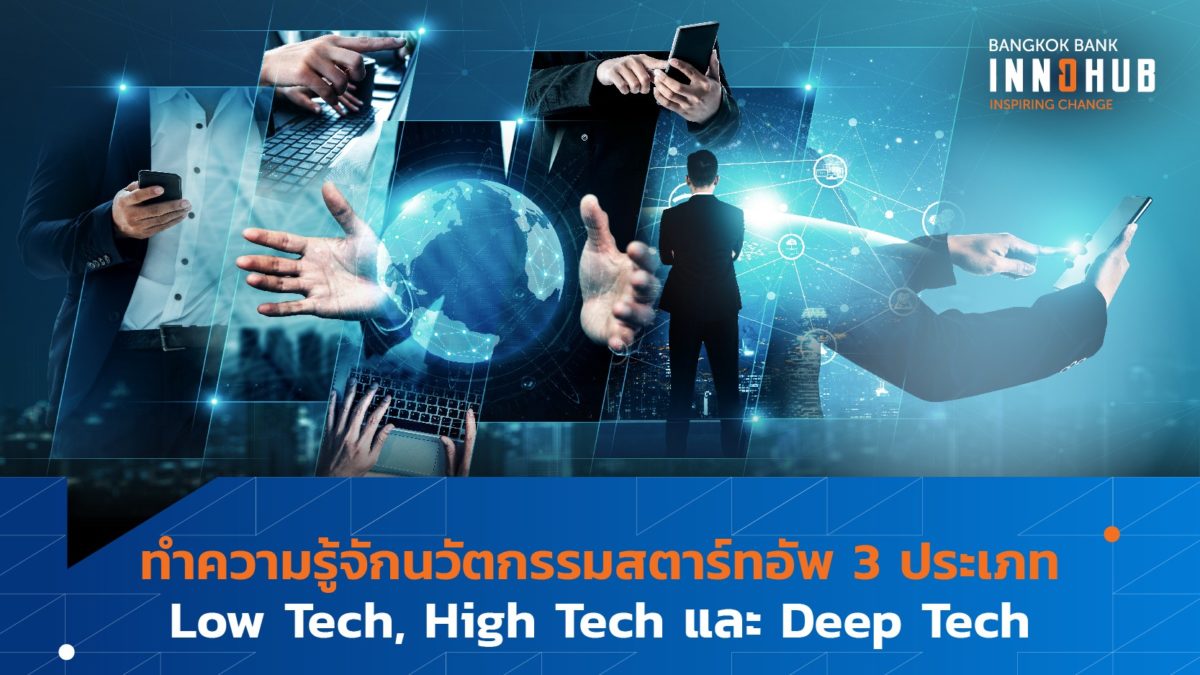 ทำความรู้จักนวัตกรรมสตาร์ทอัพ 3 ประเภท Low Tech, High Tech และ Deep Tech